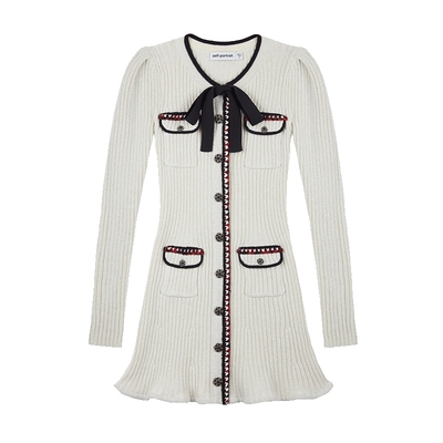 秋冬编织针织裙Self-Portrait