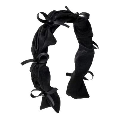 高颅顶褶皱蝴蝶结发箍