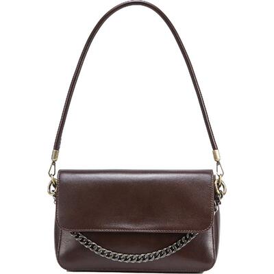 fed头层牛皮小方包通勤大容量单肩包手提包包真皮女包BFA8872A