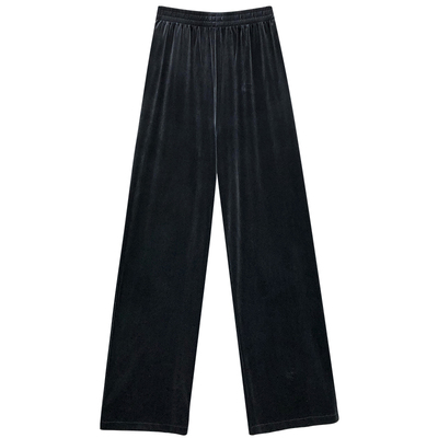 金丝绒百搭风新款垂坠感拖地裤子