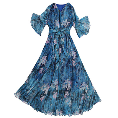 新中式水墨裙裙摆摇曳步步生莲