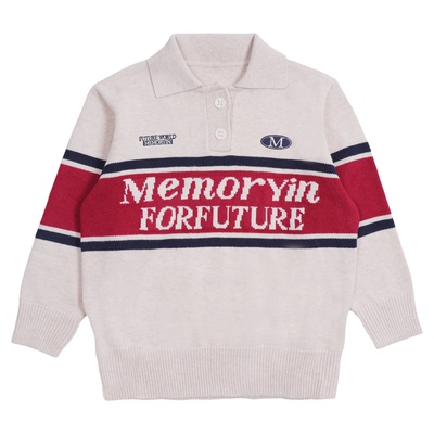 memoryin童装polo领毛衣