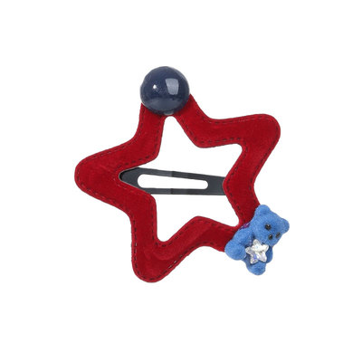 儿童植绒云朵星星发夹高级感发卡