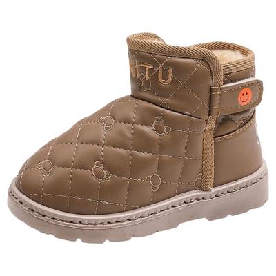 儿童雪地靴女童2025年冬季防水加绒加厚保暖棉靴男童宝宝大棉靴子