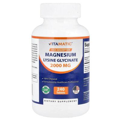 Vitamatic,Magnesium Lysine Glycinate, 240 Tablets (1,000 mg
