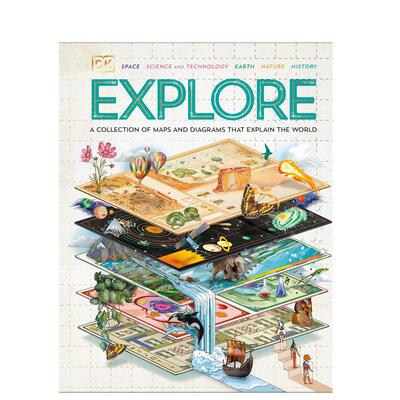 【现货】【DK】探索世界主题地图及信息图表英文儿童绘本知识百科精装进口原版书Explore A Collection of Maps and Diagrams Tha