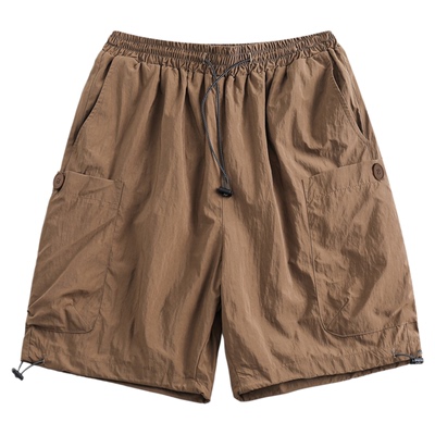 设计感抽绳宽松休闲阔腿短裤BF