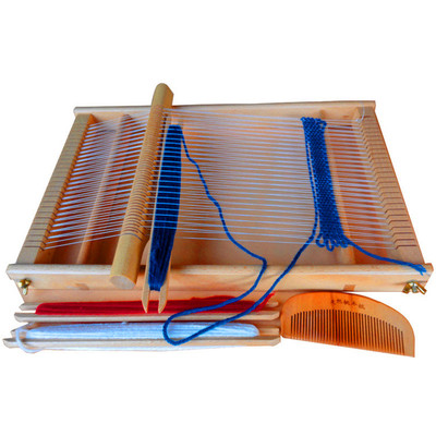 儿童手工diy女孩儿桌面织布机