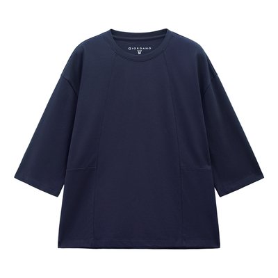 Giordano/佐丹奴七分袖破骨T恤
