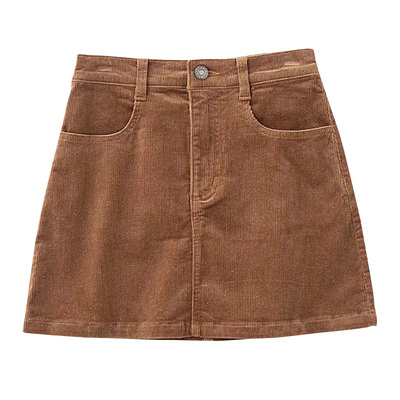 复古高腰短款一粒扣性感包臀裙