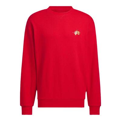 adidas阿迪达斯男子龙年款宽松圆领休闲运动套头卫衣JE6108