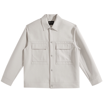 太平鸟男装 春季老花工装夹克男B1BCE1306