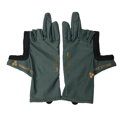 醒石钓鱼手套露三指磁吸耐磨防滑