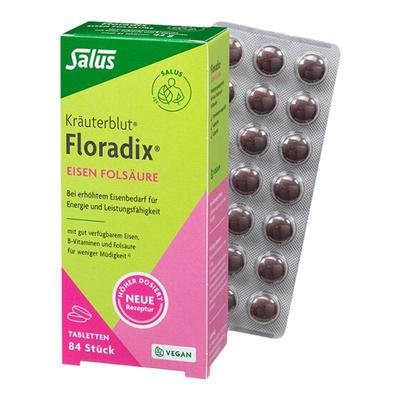 德国Salus莎露斯绿补铁元片孕妇成人贫血女维c叶酸84粒27年