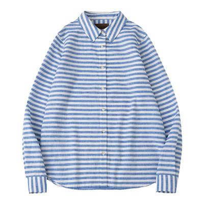 CycleDocument横条纹棉麻衬衫