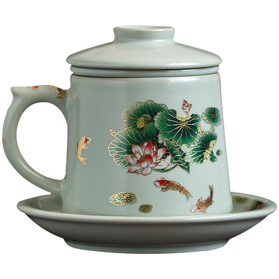 容山堂汝窑茶杯个人专用办公杯