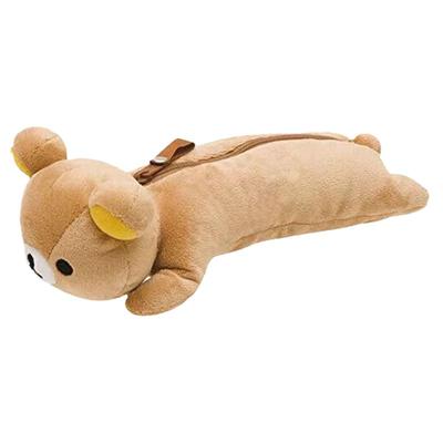现货日本正版代购轻松熊毛绒公仔大笔袋化妆包笔文具盒rilakkuma
