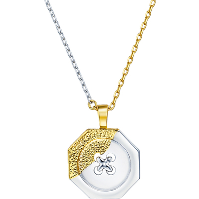 GlamEve纽扣项链冷淡风锁骨链