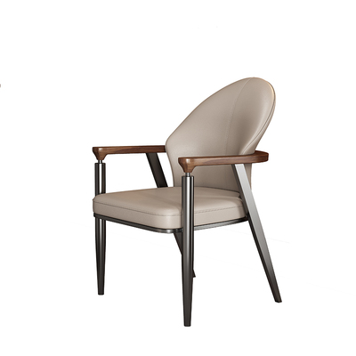 2025新款轻奢实木真皮茶桌主人椅