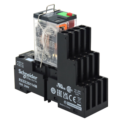 施耐德电磁中间继电器RXM2AB2BD