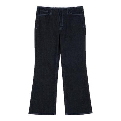 kleeklee环保棉黑牛仔喇叭裤