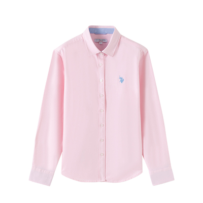 U.S. POLO ASSN.女士衬衫长袖2026新款春秋撞色休闲气质上衣百搭