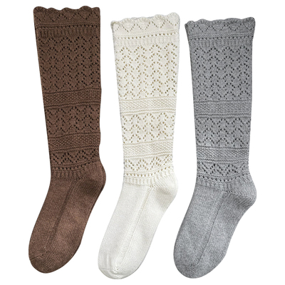 灰色袜子女羊毛长筒保暖小腿袜