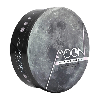 英文原版 Moon 100 Piece Puzzle 100件月亮拼图 NASA档案的摄影 家庭游戏 英文版 进口英语原版书籍