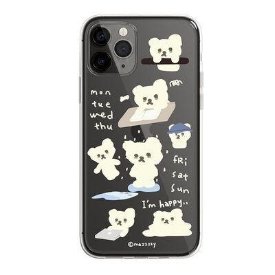 苹果韩国ins上班不开心小熊软壳