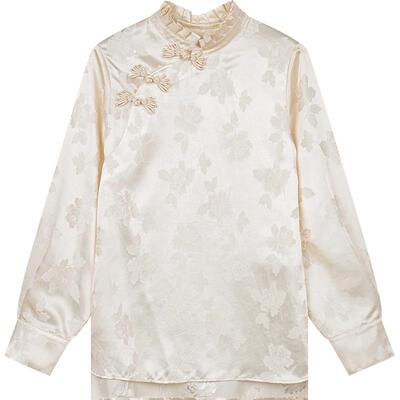 UOOYAA/乌丫浪漫华丽中式衬衫