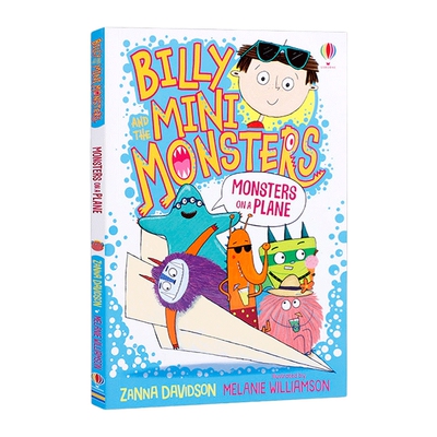 英文原版 Billy and the Mini Monsters Monsters on a Plane 比利和迷你怪兽们 怪兽坐飞机 全彩儿童幽默桥梁章节书 正版进口