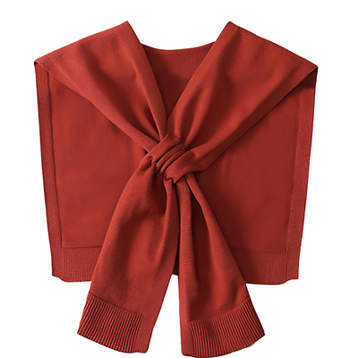 春秋纯色针织披肩外搭女韩版时尚洋气高档空调搭肩配裙子护颈薄款