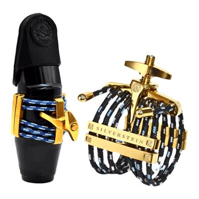 美国Silverstein银石镶钻镀金线卡 胶木金属萨克斯黑管笛头线卡