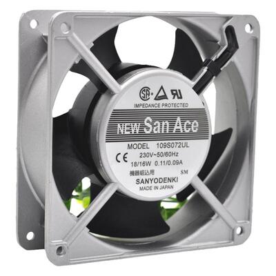 三洋SANYO全新原装109S072UL 220V 12038mm铝框交流散热器风机18W