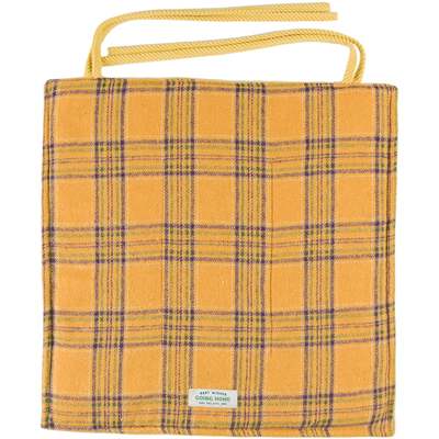 薄款椅垫复古格纹防滑毛呢坐垫