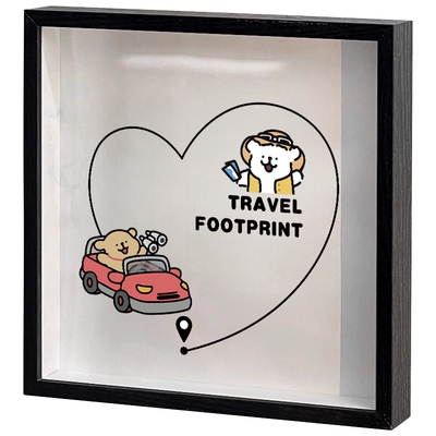 可爱小狗演唱会票根收纳相框挂墙