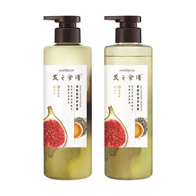 发之食谱无花果洗发水舒缓控油蓬松洗发护发素530g套装任选*