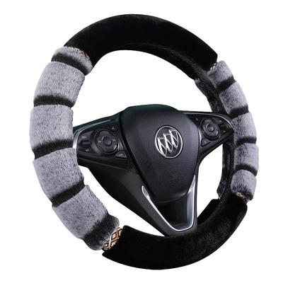 汽车方向盘套冬天冬季把套毛毛加绒短绒适用于小车轿车面包把套