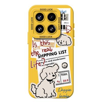 报纸小狗猫咪手机壳适用小米红米