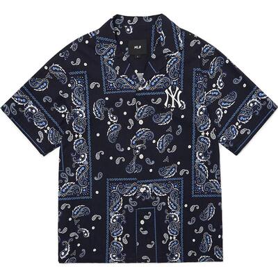 mlb官方情侣同款衬衫运动印花