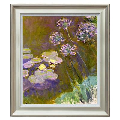 风色睡莲爱情美式大厅荷花油画