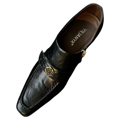 山茶花深口单鞋女春季高跟小皮鞋