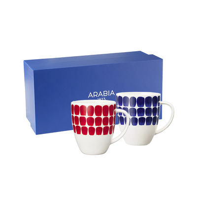 arabia24h复古蓝情侣马克杯对杯