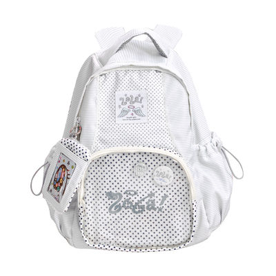 LOLA DESIGN音符痛包双肩书包 吧唧娃包初中女生大容量高中生背包