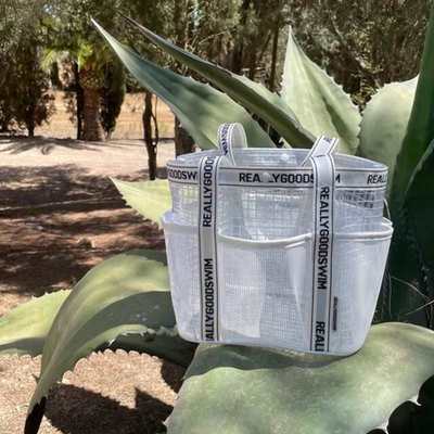 游泳包干湿分离大容量多口袋防水洗漱用品收纳袋旅行手提沙滩网包