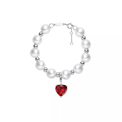 何方女爱心波波手链手环轻奢个性