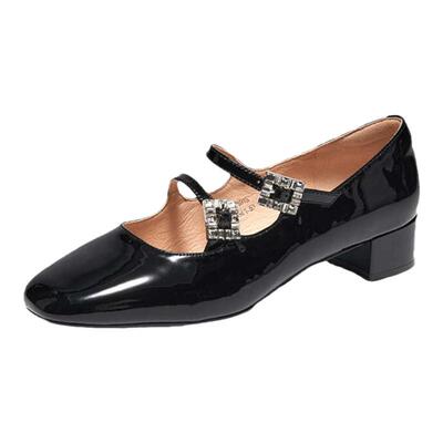 玛丽珍单鞋增高一脚蹬优雅时尚