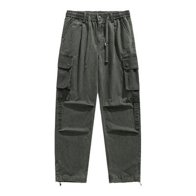 日系纯棉户外工装裤宽松重磅