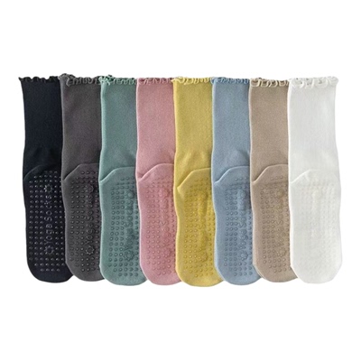 瑜伽防滑袜普拉提袜子薄款中筒袜