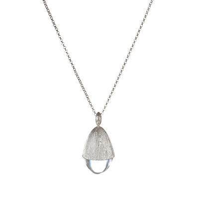 周雨彤同款清透松果拉丝长项链